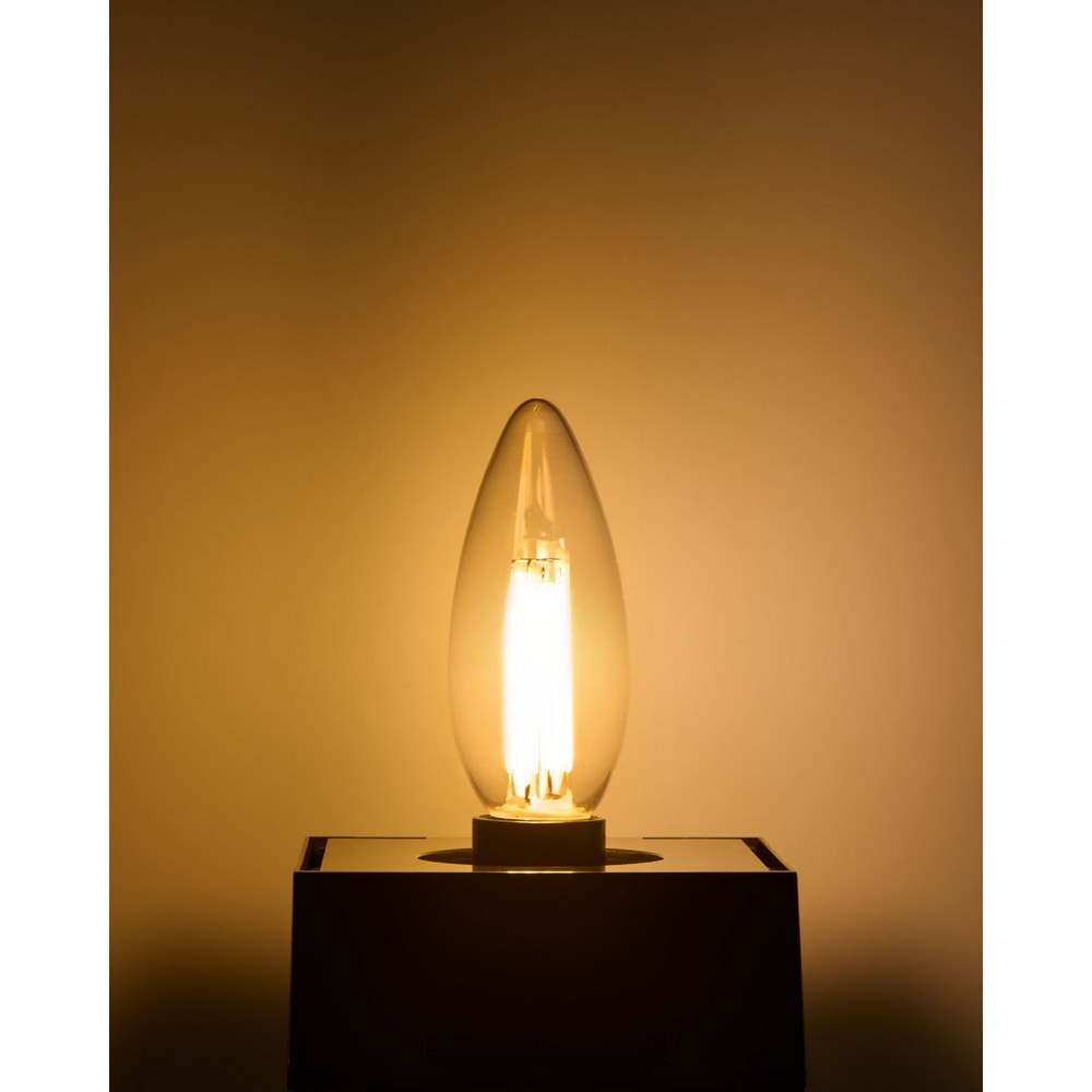 エルパ(ELPA) フィラメントLED電球 シャンデリア球 E17 40W形 電球色 クリア LDC4CL-G-E17-F334 ｜ エルパ・ダイレクト